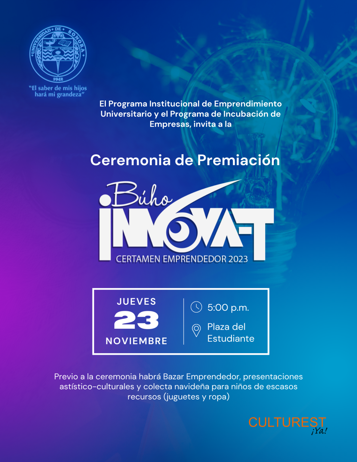 Premiación Certamen Emprendedor Búho INNOVA-T 2023 – Dirección ...